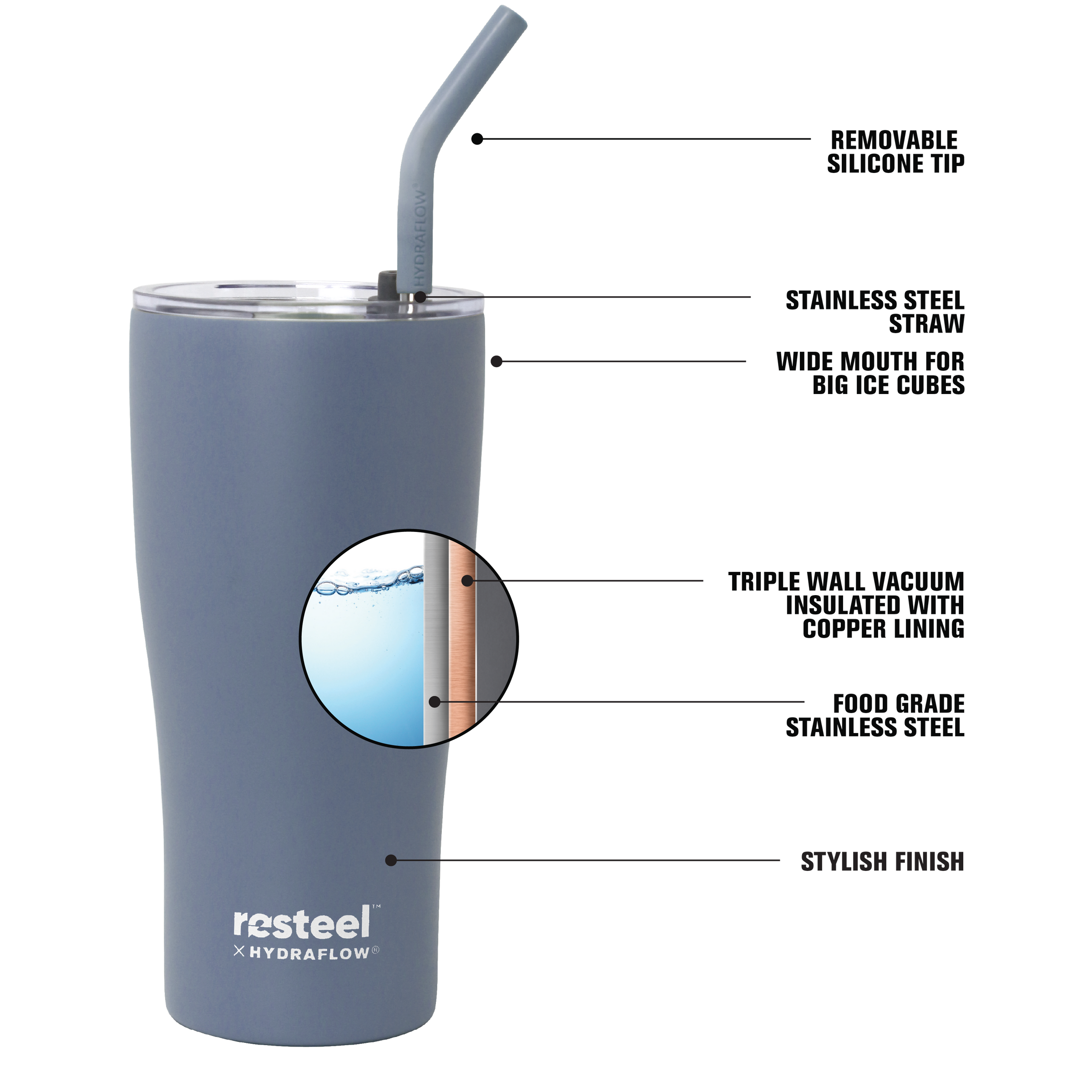 30 oz Resteel Capri Tumbler