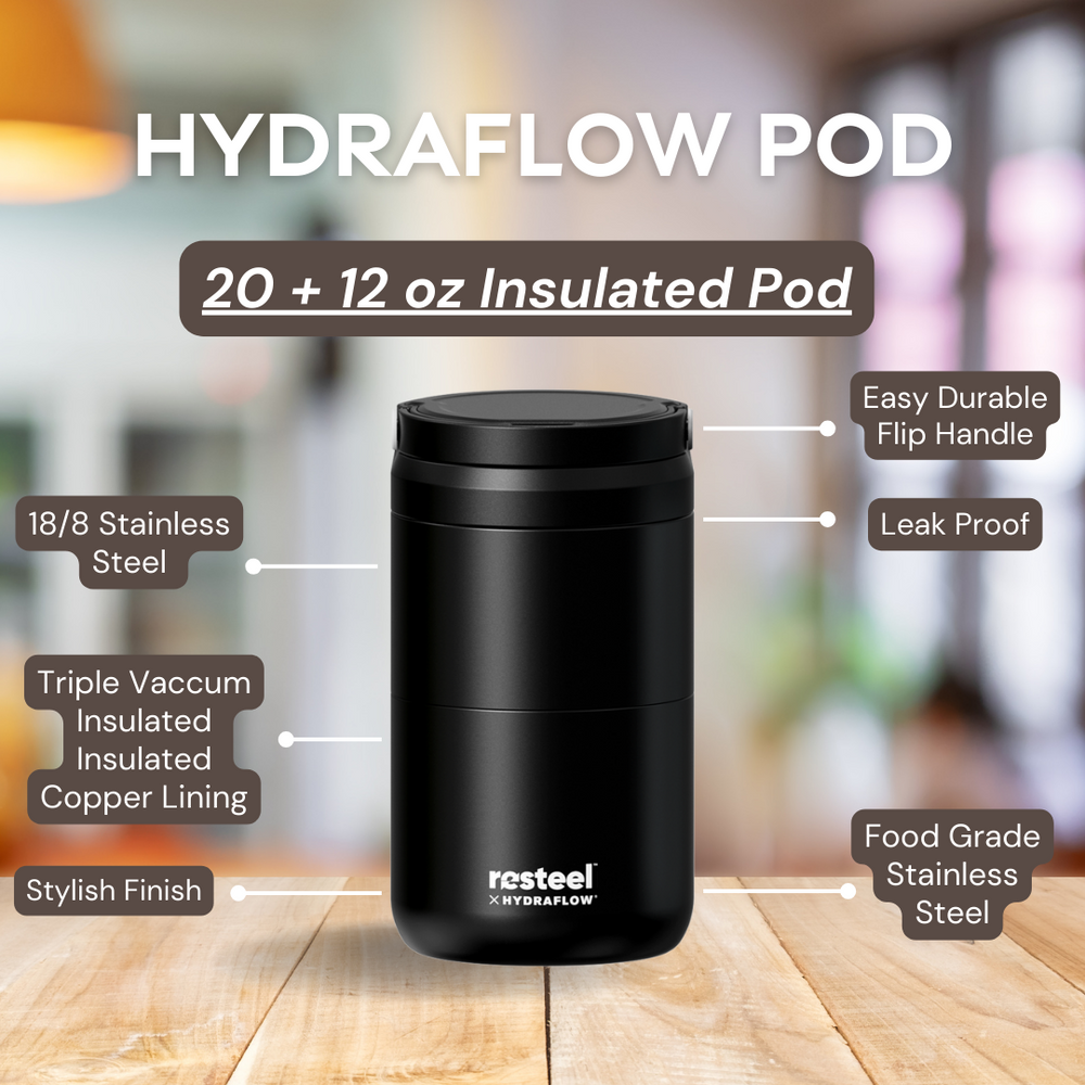 20oz + 12oz Resteel x Hydraflow Insulated Pod
